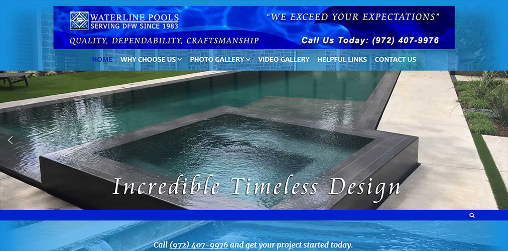 Website Design & Creation For Swimming Pool Builders